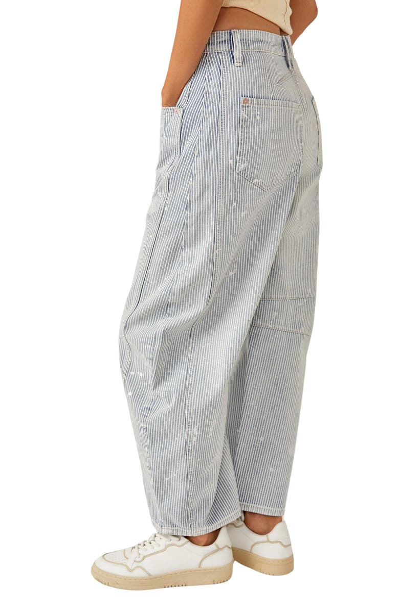 Free People Good Luck Paint Splatter Stripe Jeans | Nordstromrack