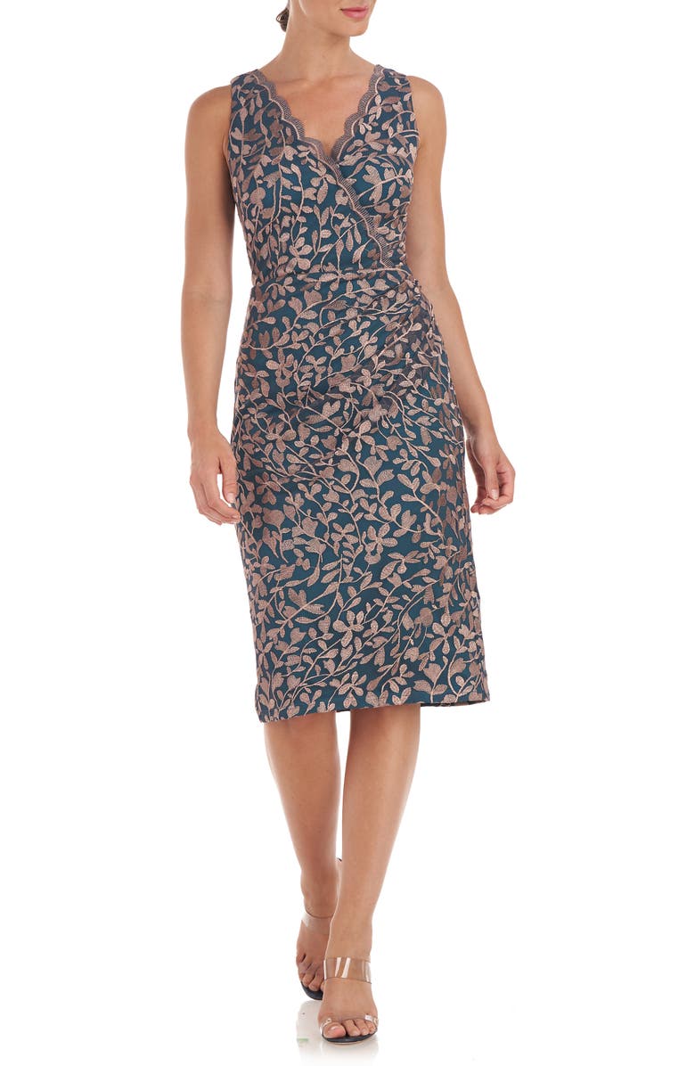 JS Collections Monica Scalloped Midi Dress | Nordstromrack