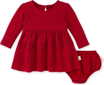 Burt's Bees Baby Pointelle Dress & Bloomers Set | Nordstromrack
