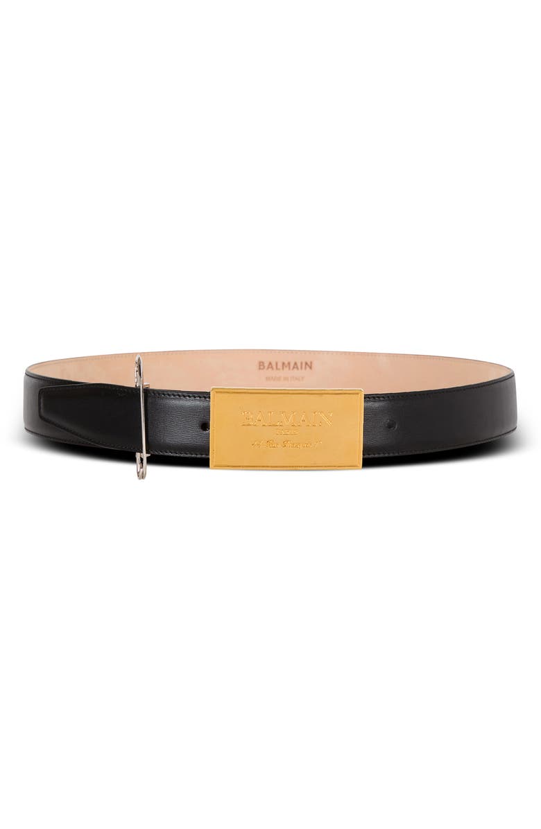 Balmain Safety Pin Leather Belt | Nordstromrack