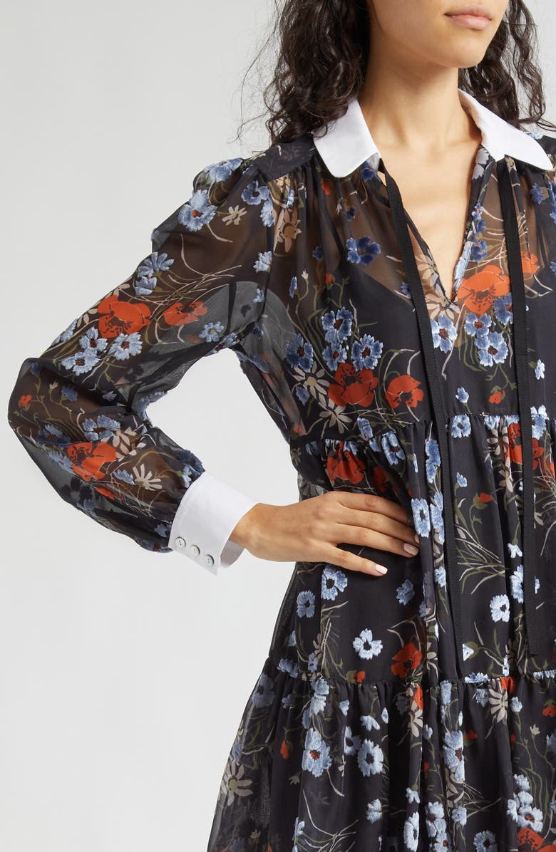 Cinq à Sept Vianne Floral Long Sleeve Shirtdress | Nordstromrack