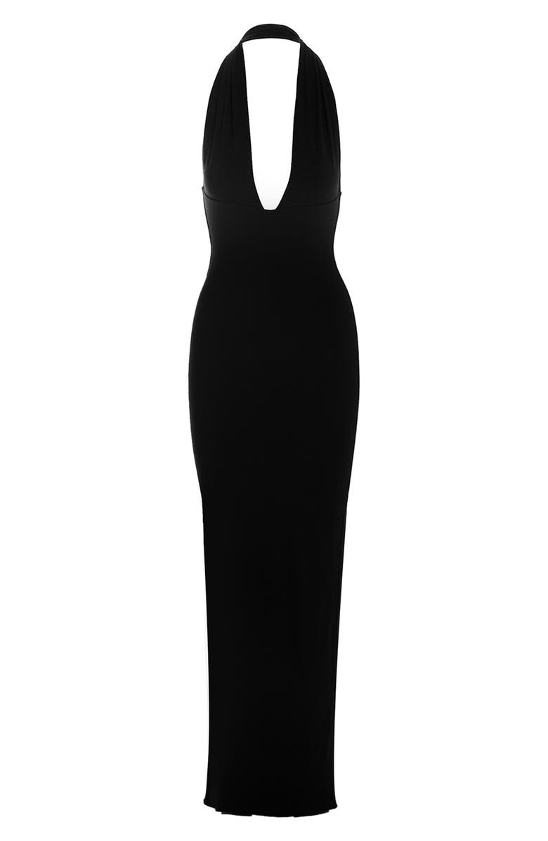 Naked Wardrobe Butter Plunge Halter Maxi Dress | Nordstromrack