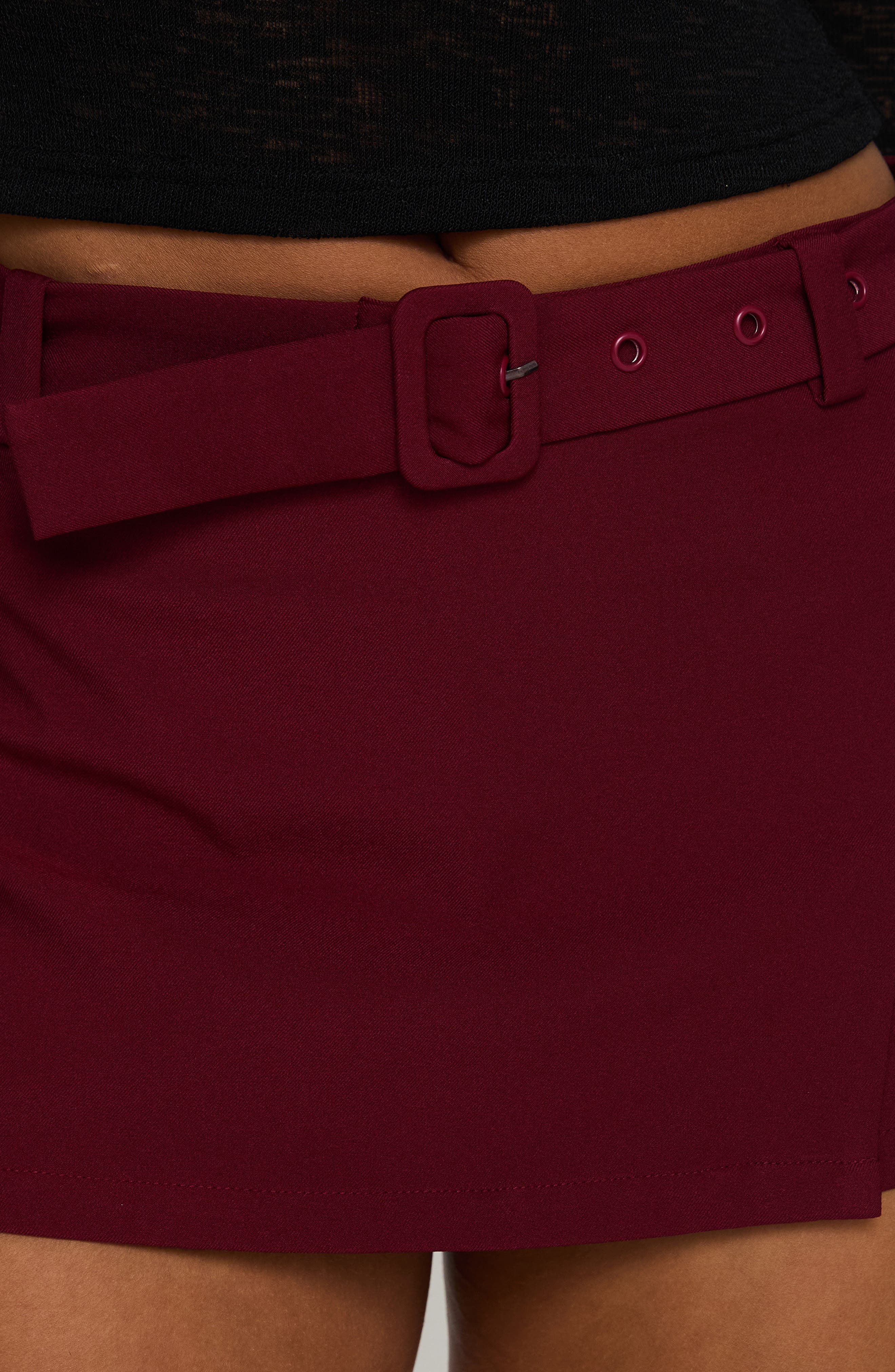 Princess Polly Volley Belted Wrap Front Miniskort | Nordstromrack