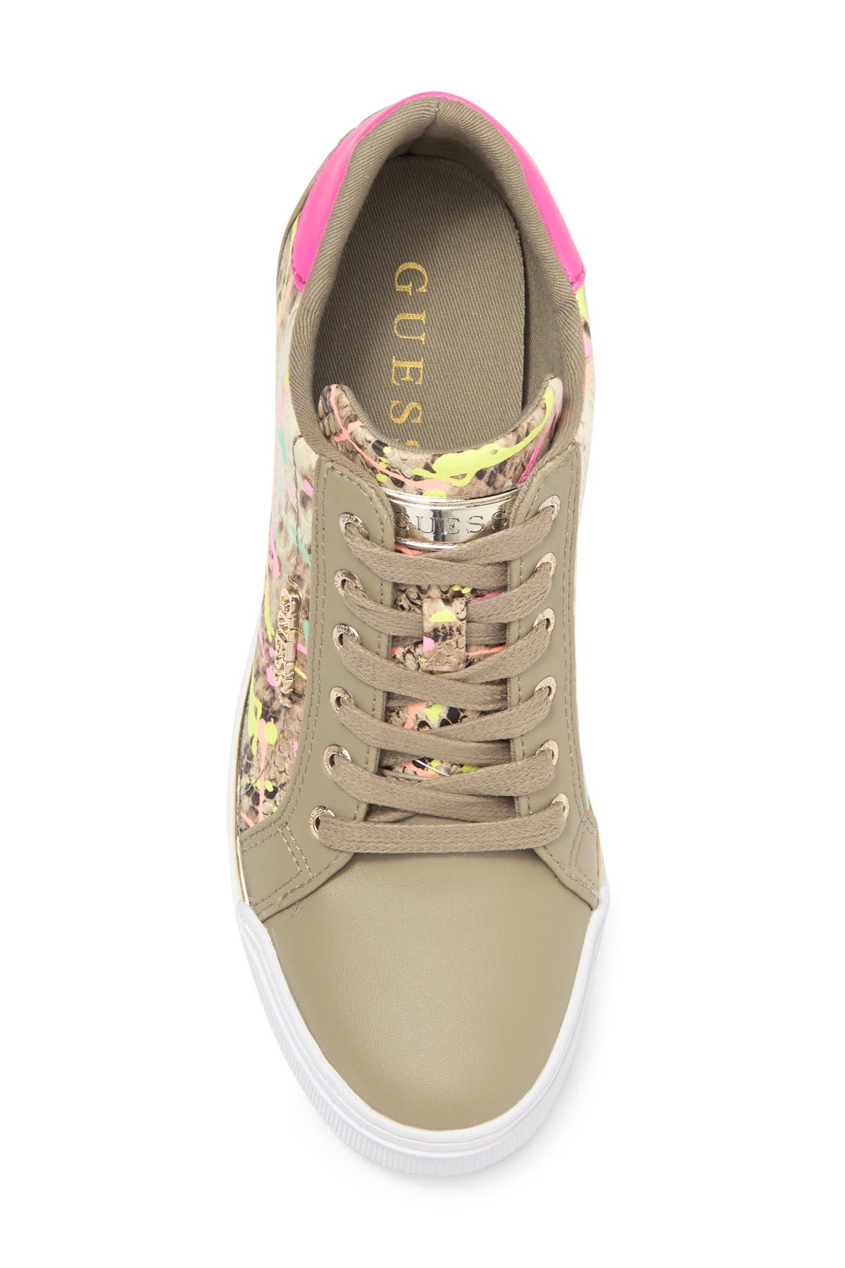 GUESS Flow Snakeskin Print Wedge Sneaker | Nordstromrack