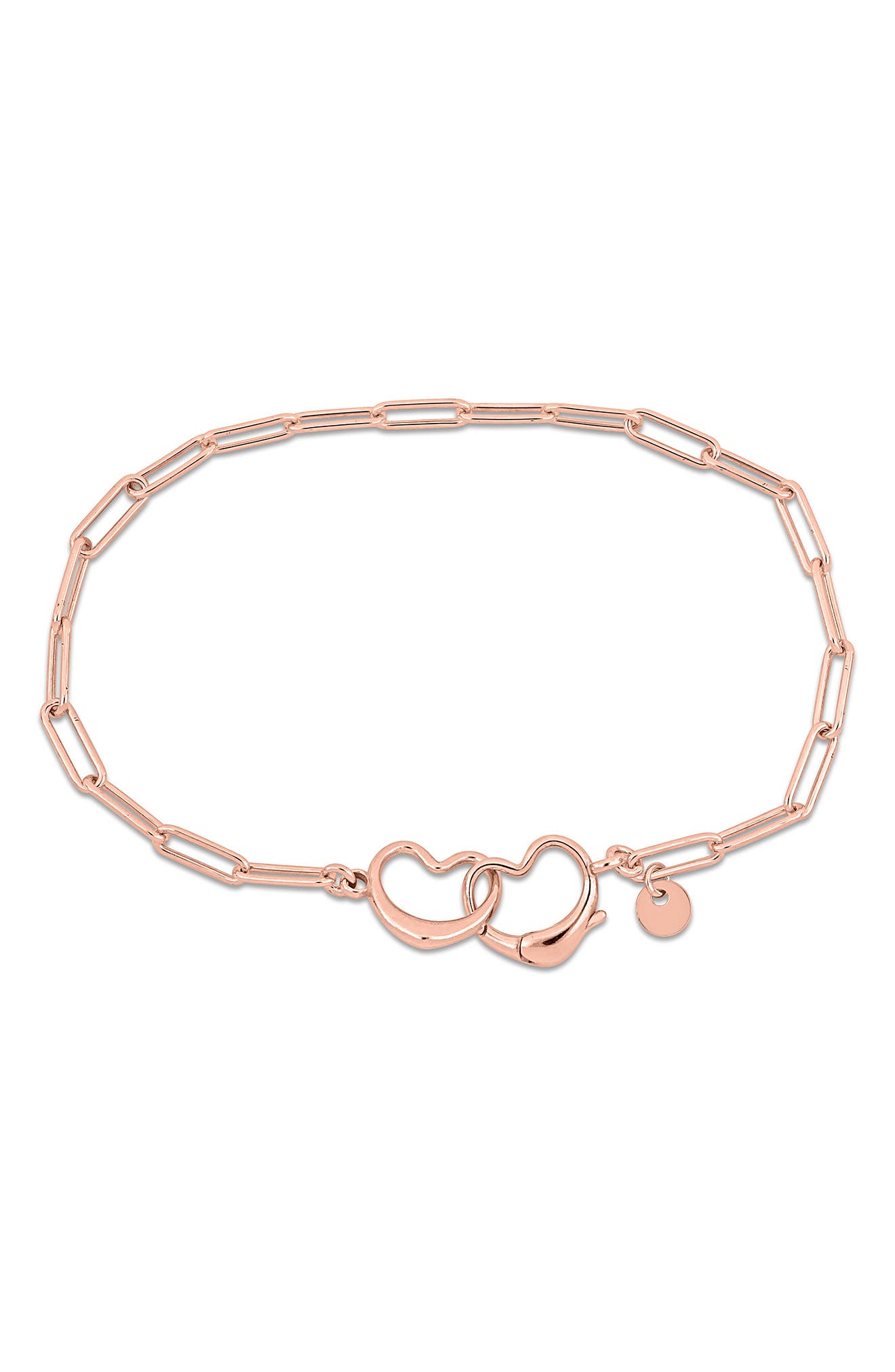 DELMAR Heart Clasp Paper Clip Chain Bracelet | Nordstromrack