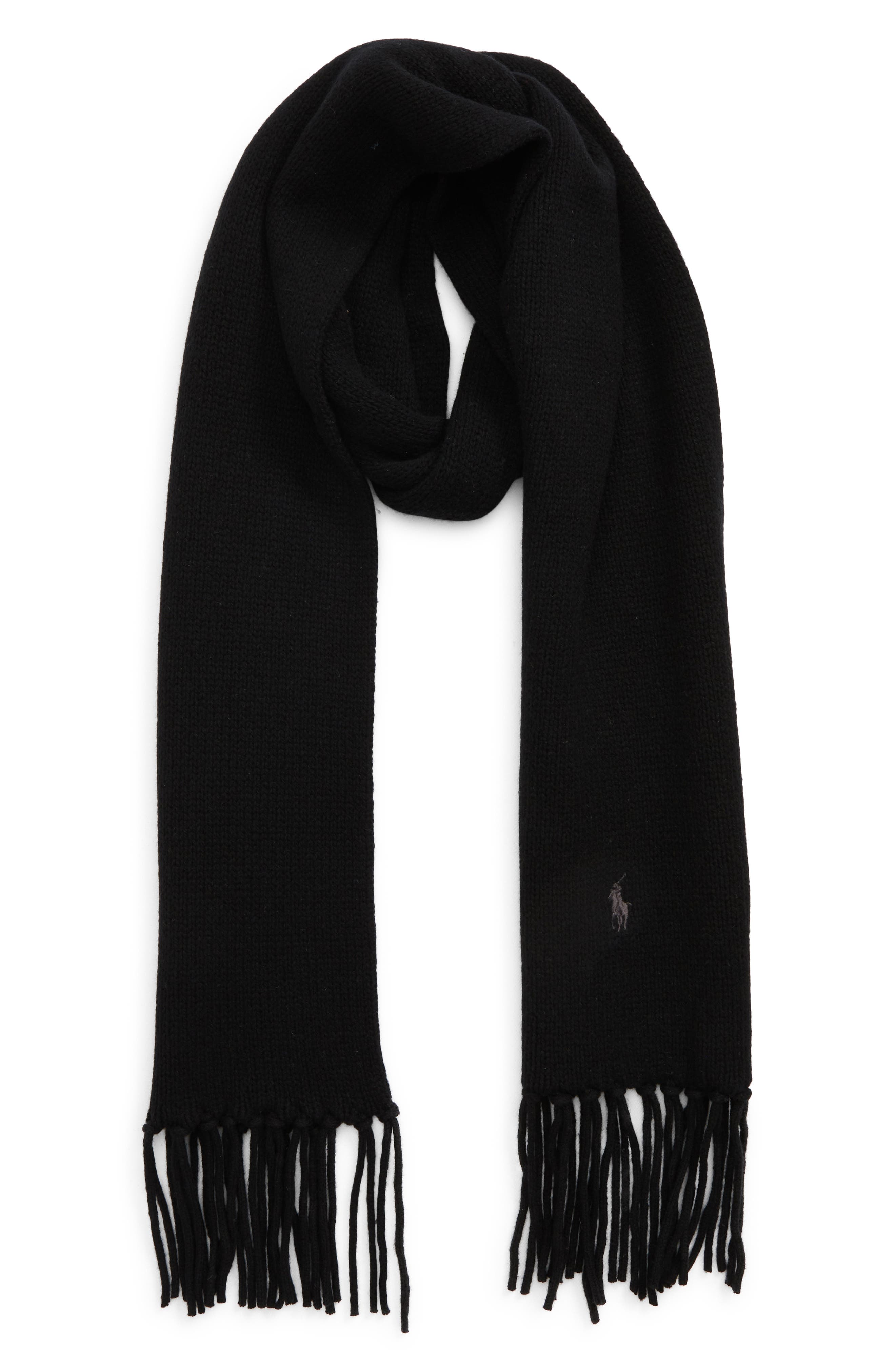 Polo Ralph Lauren Solid Merino Wool Blend Scarf | Nordstrom