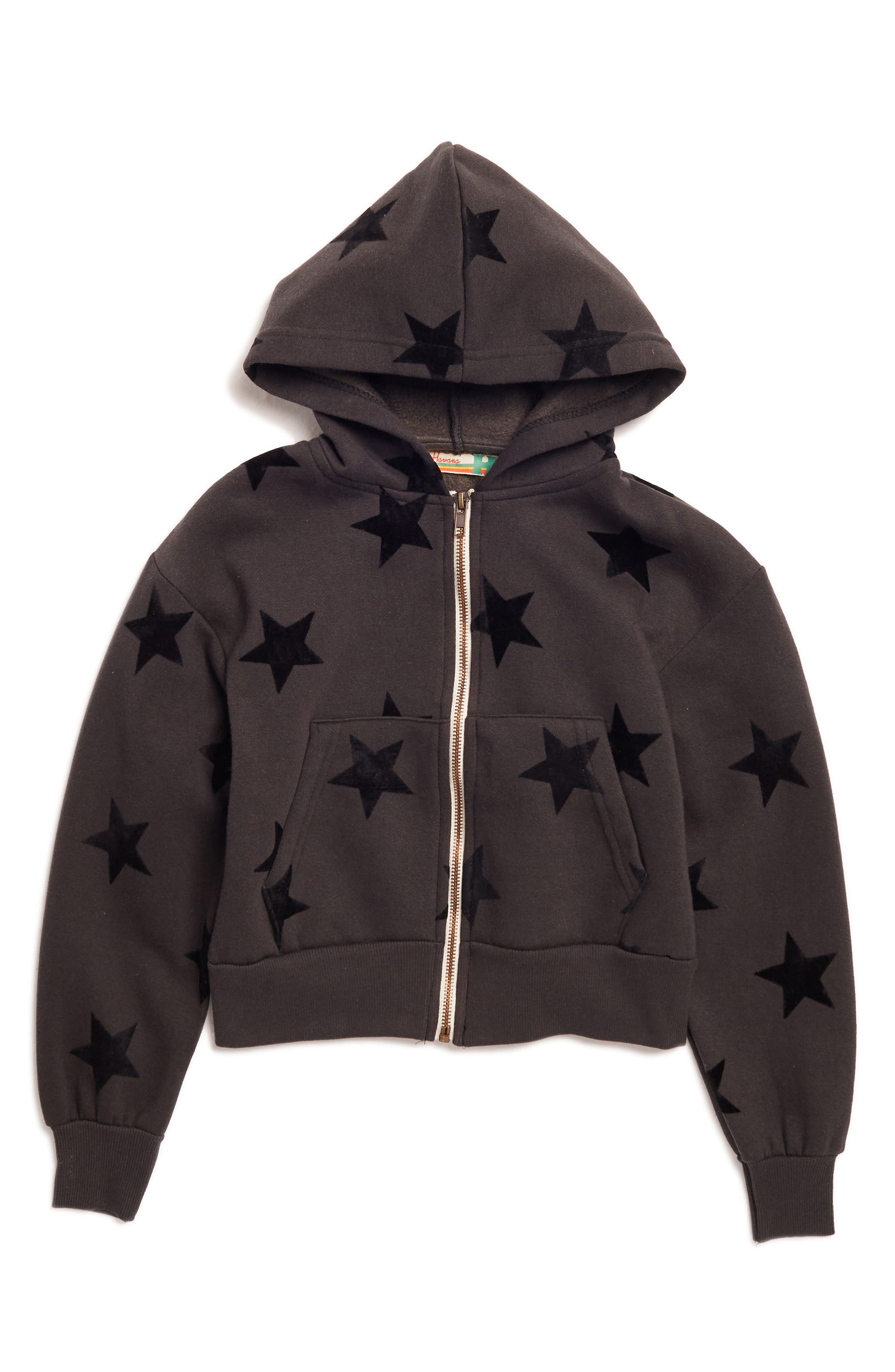 Vintage Havana Kids' Star Crop Zip-Up Hoodie | Nordstromrack