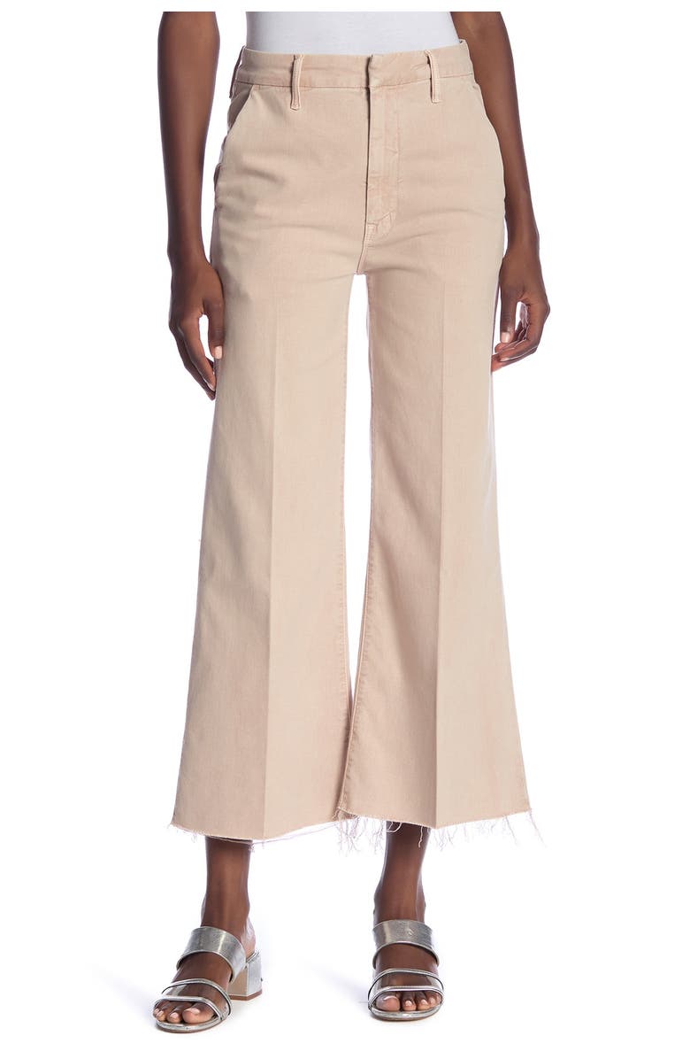 MOTHER The Roller Fray Crop Wide Leg Jeans | Nordstromrack