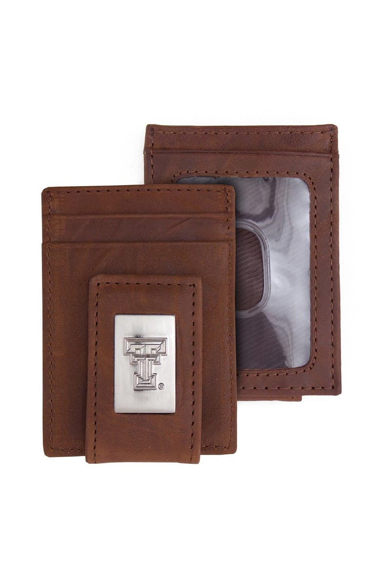 EAGLES WINGS Brown Texas Tech Red Raiders Leather Front Pocket Wallet ...