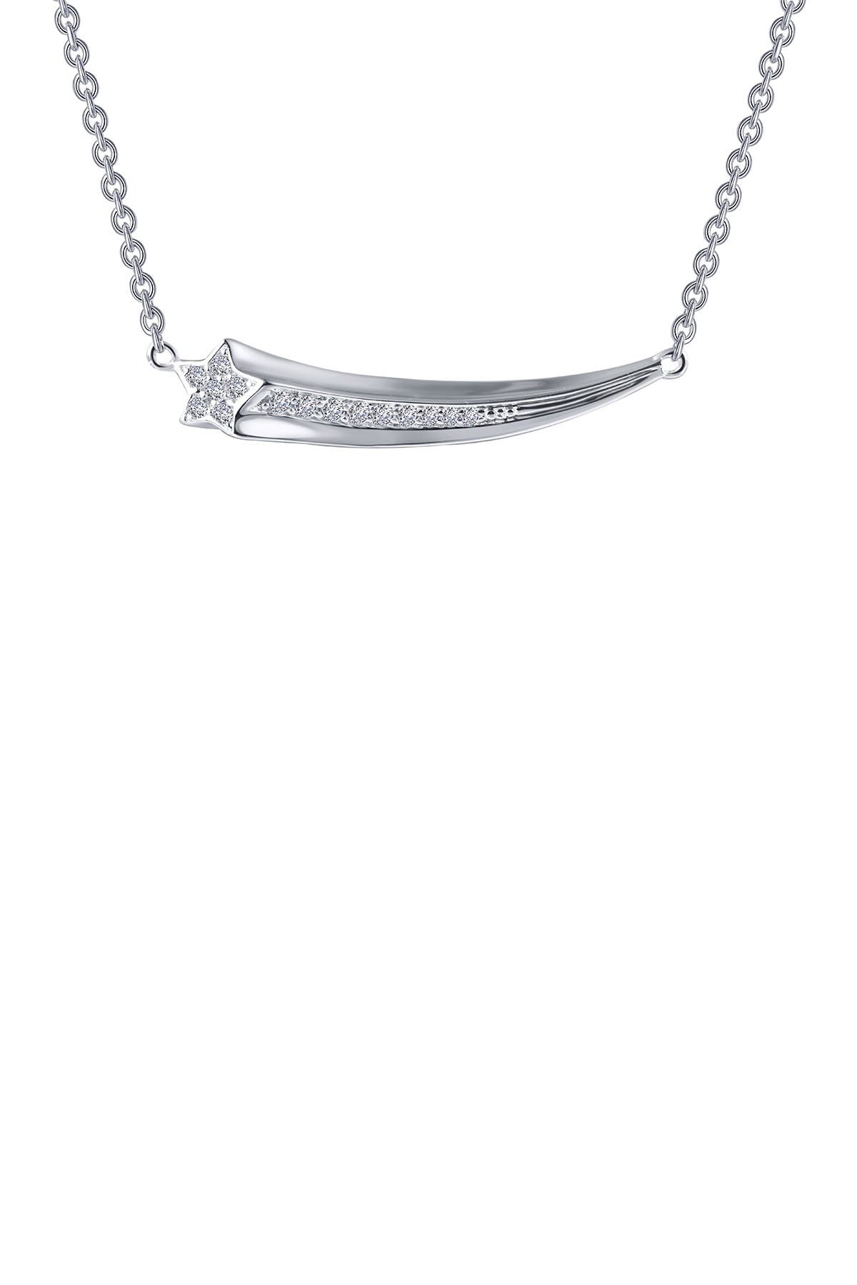 Lafonn Sterling Silver Shooting Star Simulated Stone Necklace ...