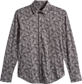 Bugatchi James OoohCotton® Abstract Print Button-Up Shirt | Nordstromrack