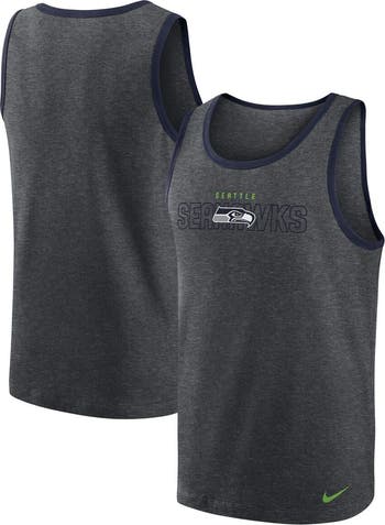 Nike Men's Nike Heathered Charcoal Seattle Seahawks Tri-Blend Tank Top ...