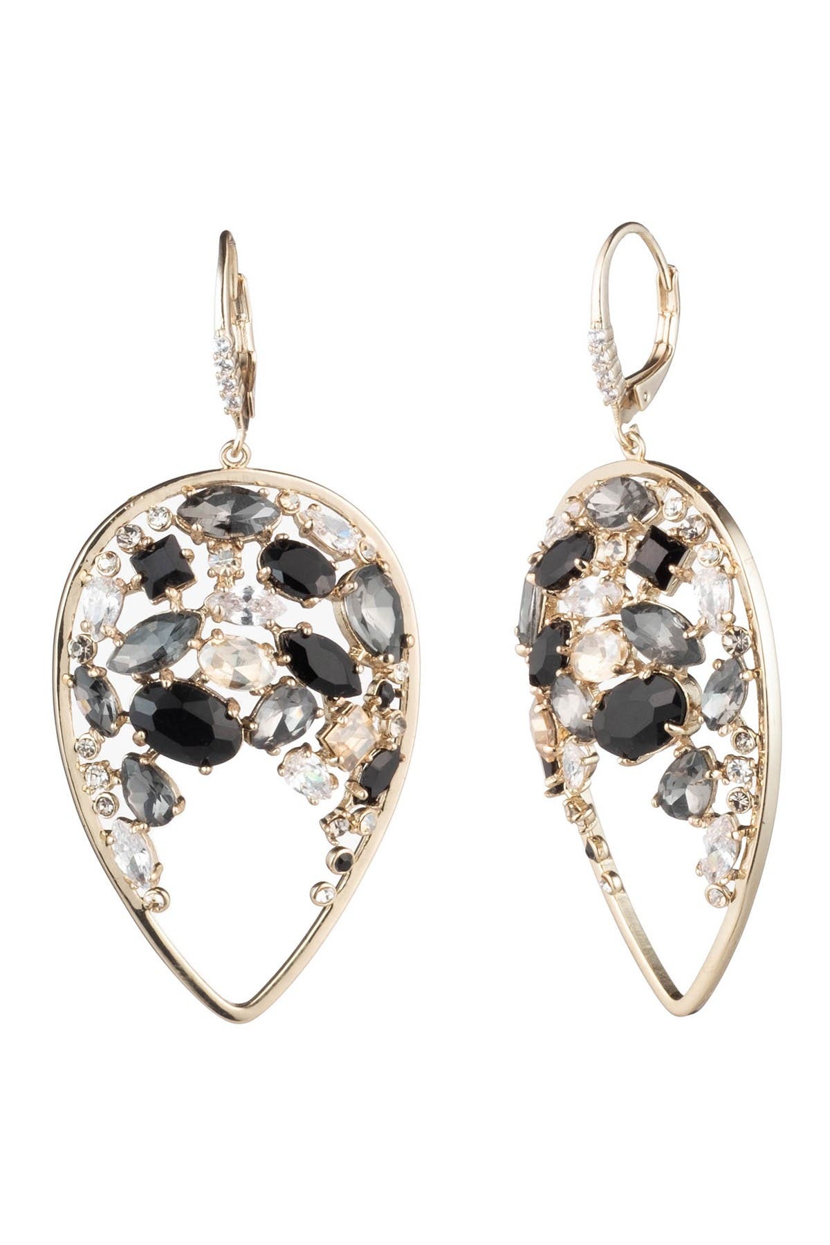 Carolee Designs Rhinestone CZ Teardrop Cluster Drop Earrings ...