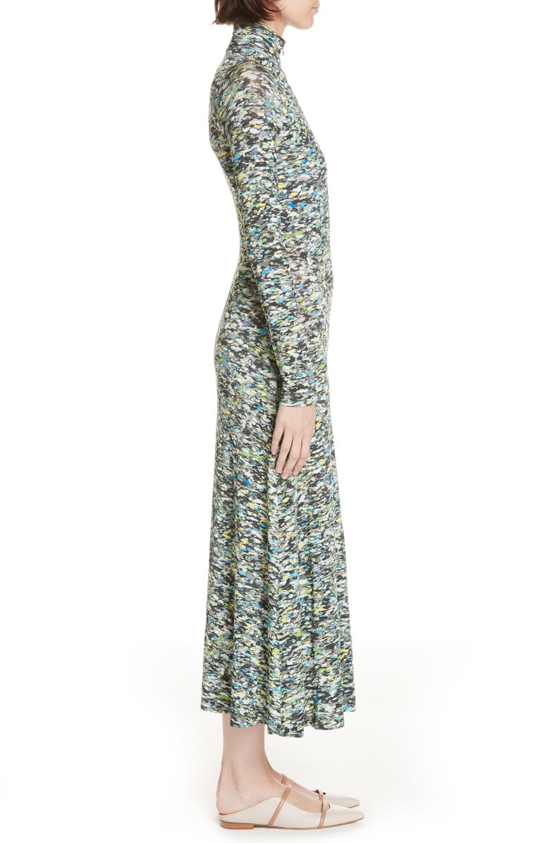 Rosetta Getty Foam Print Turtleneck Jersey Dress | Nordstrom