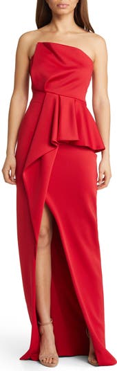 Black Halo Jonas Strapless Gown | Nordstrom