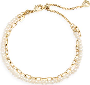Kendra Scott Lolo Freshwater Pearl Layered Bracelet | Nordstrom