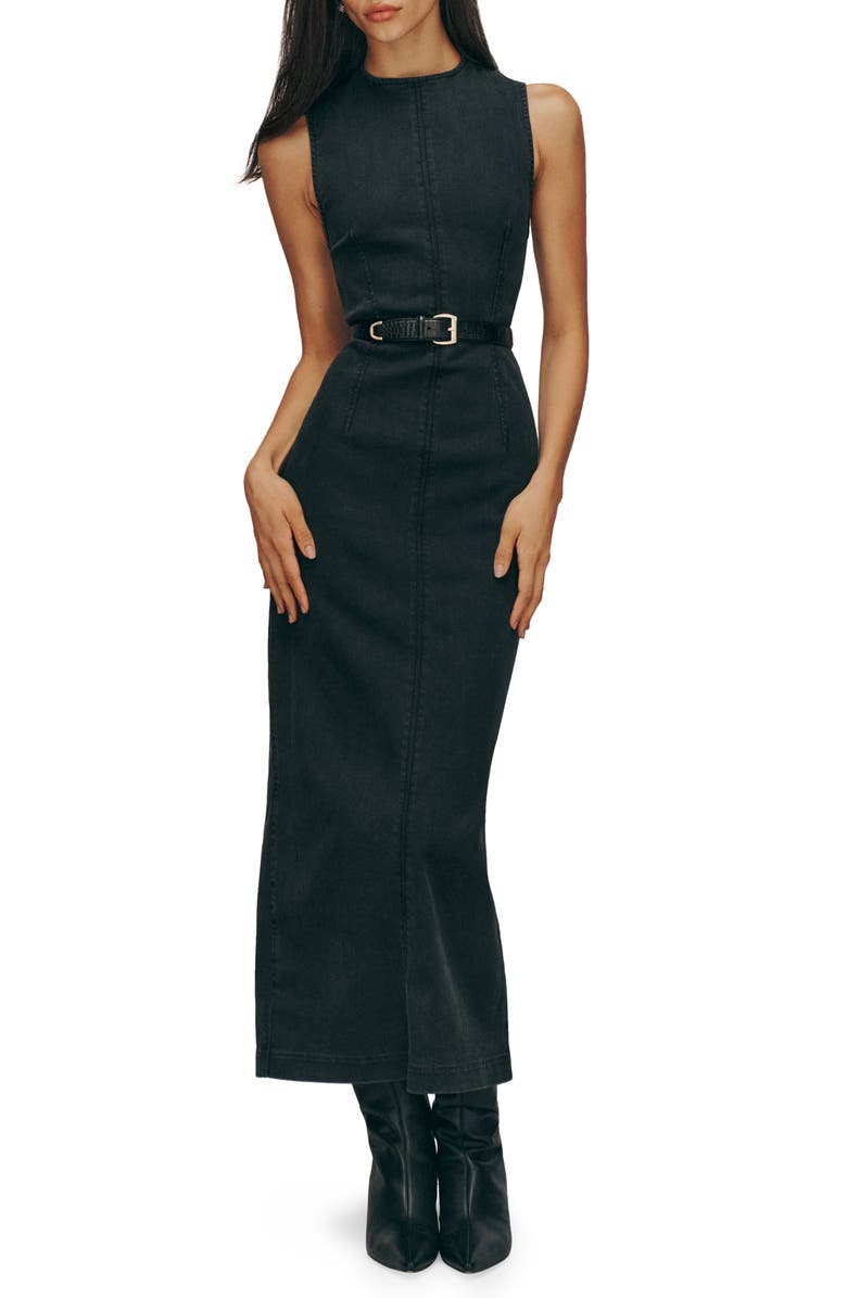 Reformation Kendi Sleeveless Denim Sheath Dress | Nordstromrack