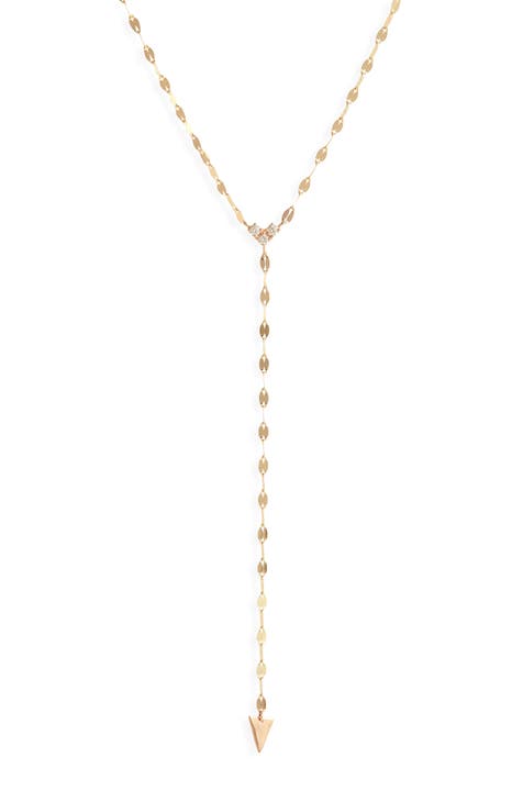 14 karat gold lariat necklace store