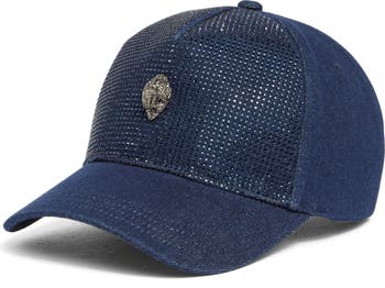 Kurt Geiger London Crystal Embellished Denim Baseball Cap | Nordstromrack
