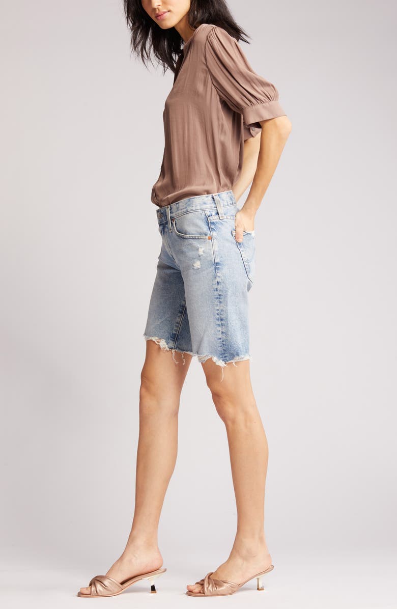 AG Nikki Ripped Denim Bermuda Shorts | Nordstromrack