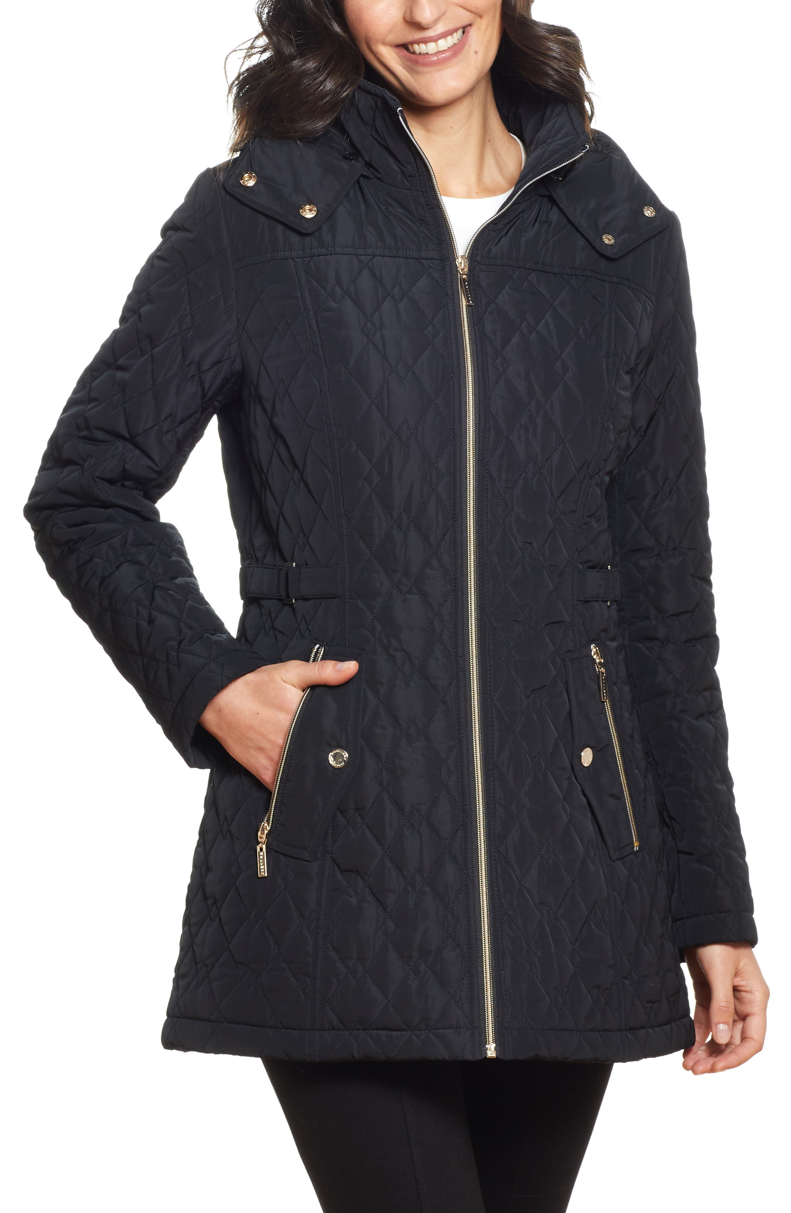 Gallery Quilted Jacket with Removable Hood | Nordstromrack