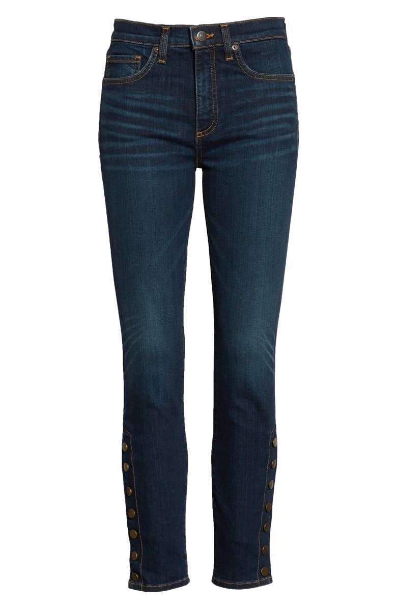 Veronica Beard Debbie Side Button High Waist Ankle Skinny Jeans ...