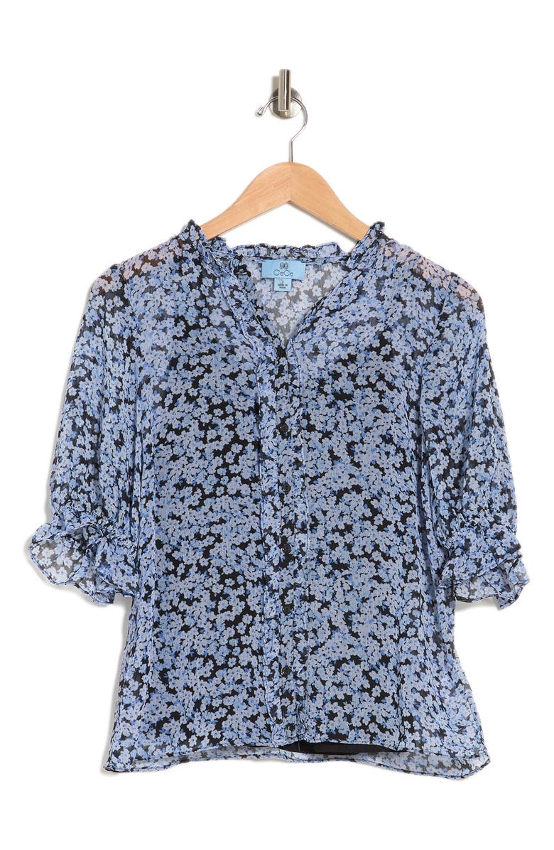 CeCe Ruffle 3/4 Sleeve Blouse | Nordstromrack