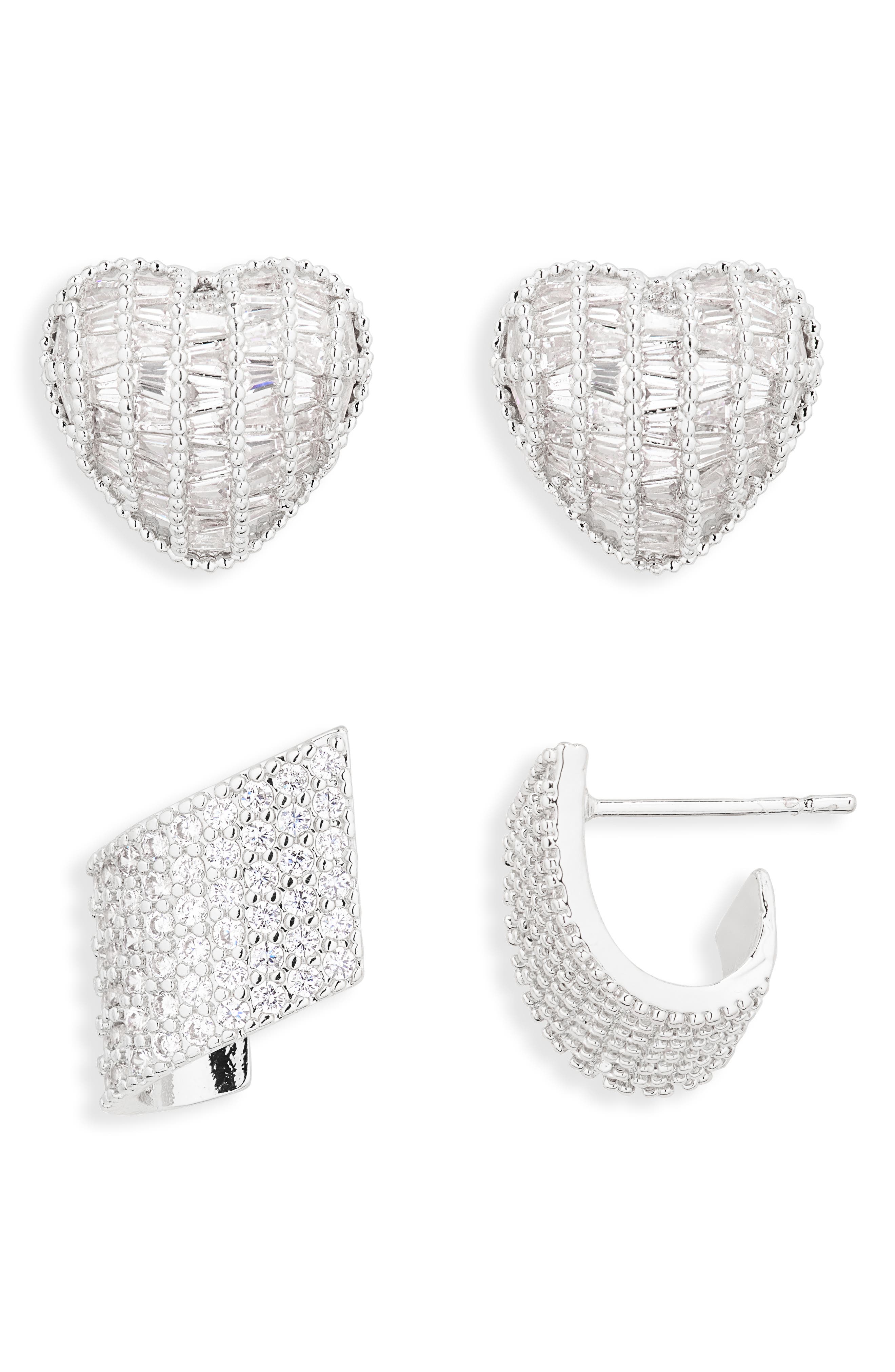 Cara Set of 2 Pavé Crystal Stud Earrings | Nordstromrack