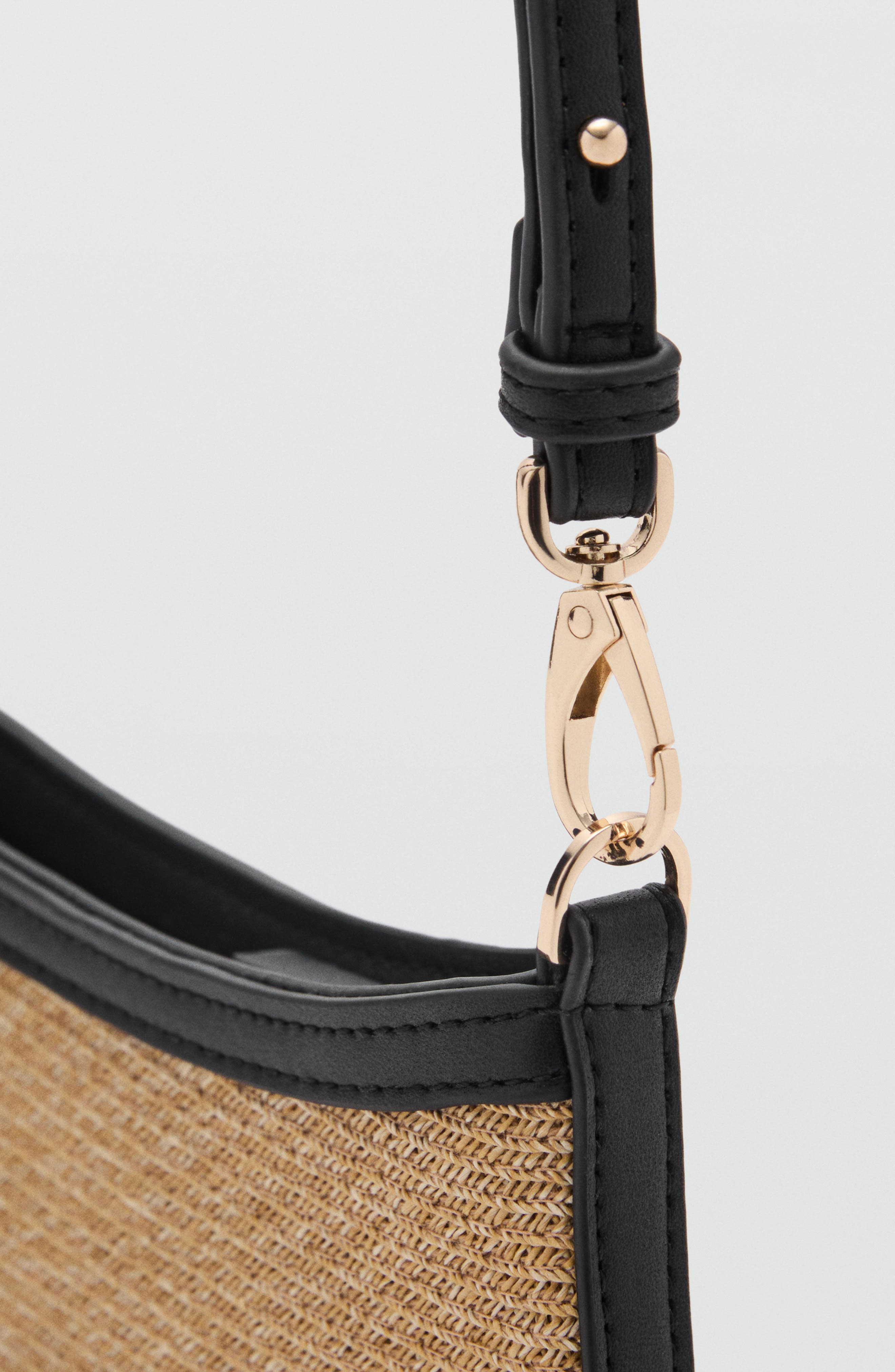 MANGO Natural Fiber Convertible Shoulder Bag | Nordstromrack