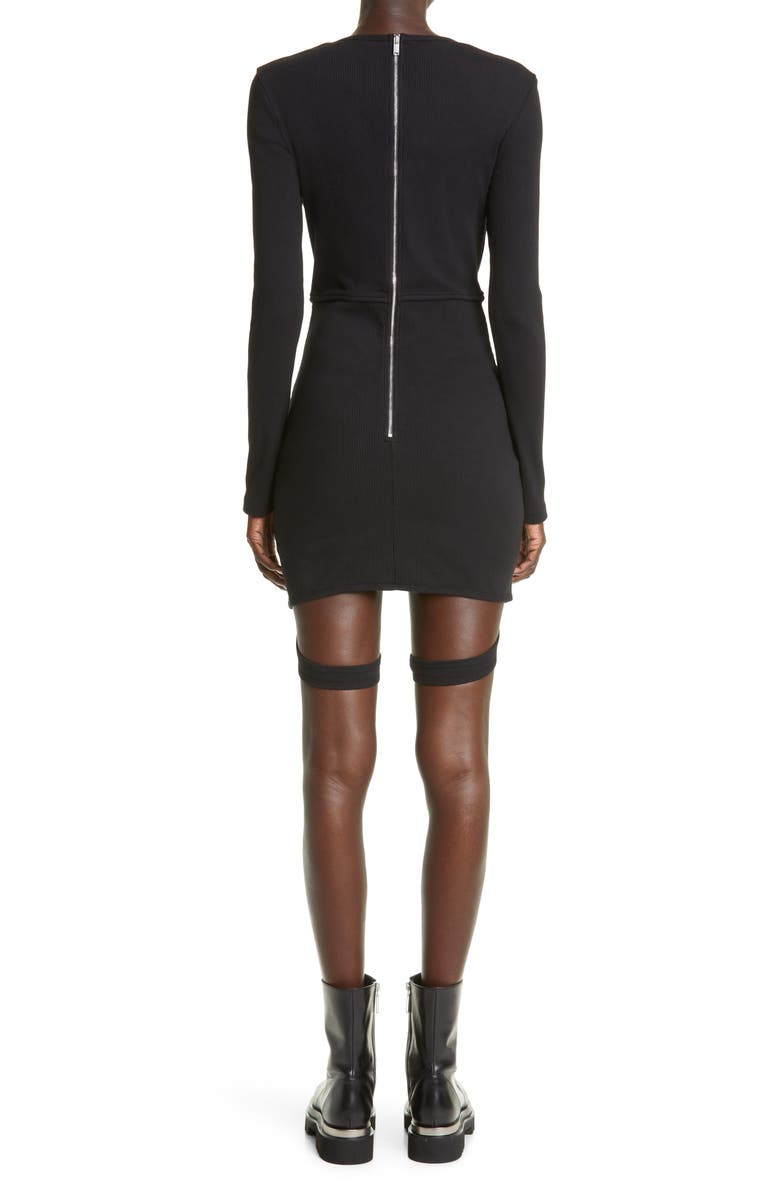 Dion Lee Long Sleeve Organic Cotton Rib Corset Dress | Nordstromrack