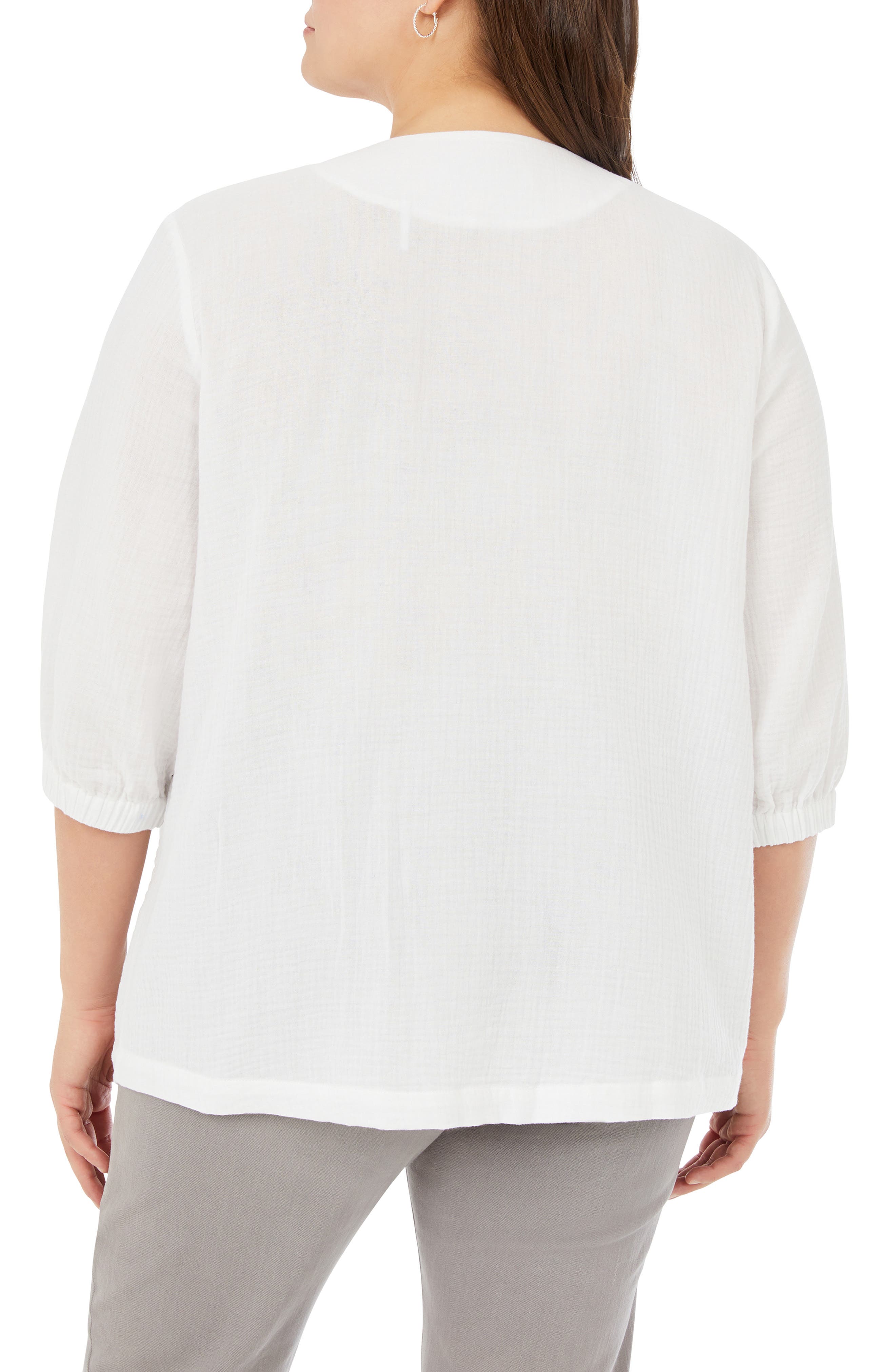 Foxcroft Evie Cotton Gauze Blouse | Nordstromrack
