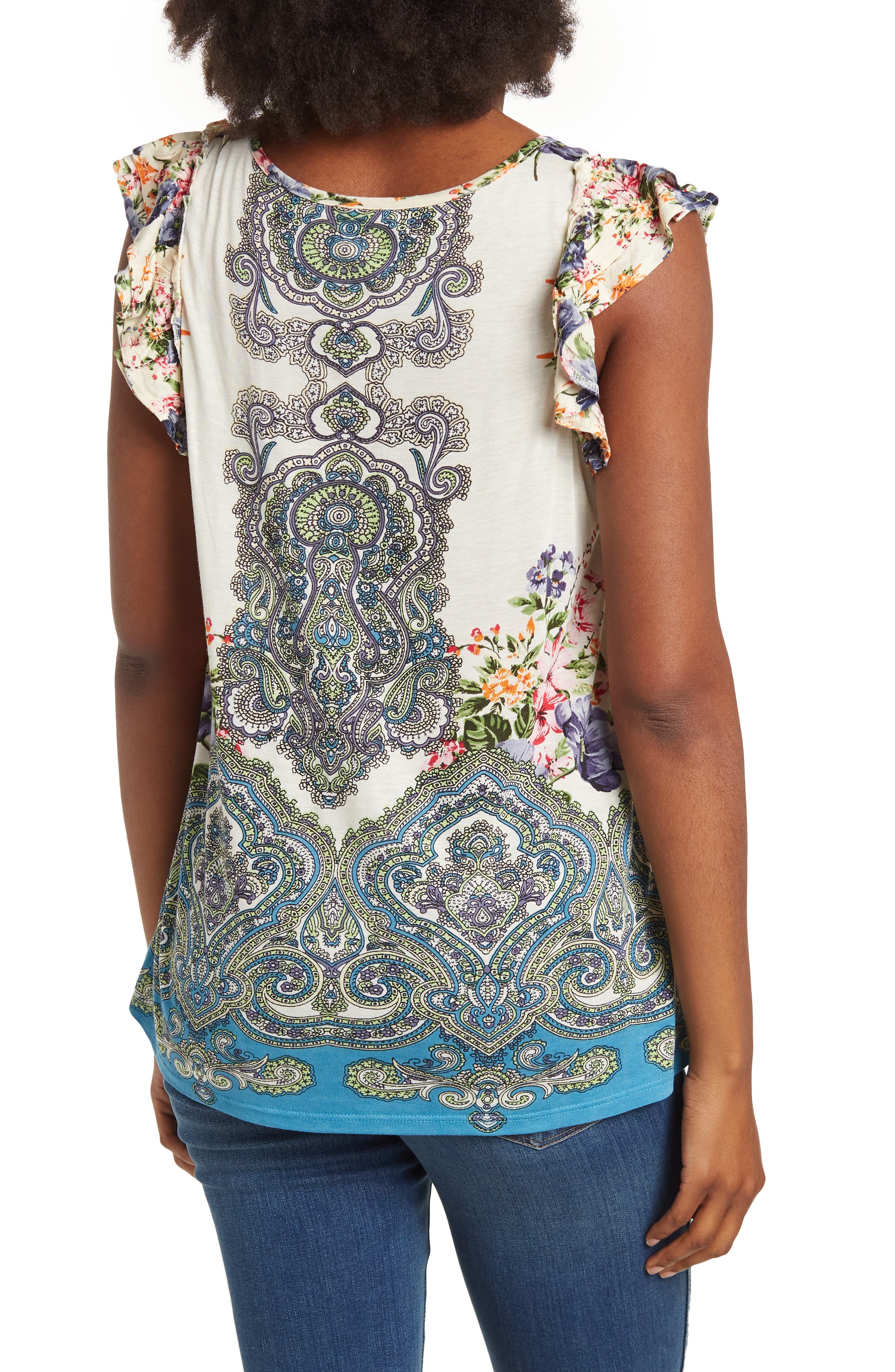 BILA Cap Sleeve Patterned Top (Women) | Nordstromrack