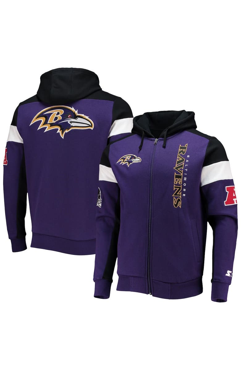 STARTER Men's Starter Purple/Black Baltimore Ravens Logo Extreme Full ...