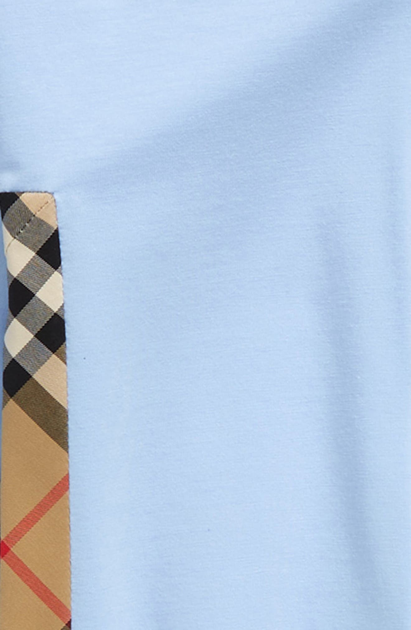 Burberry Claude Check Panel Stretch Cotton Romper, Hat & Bib Set ...