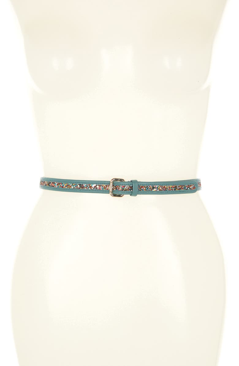 RED Valentino Rainbow Glitter Belt | Nordstromrack