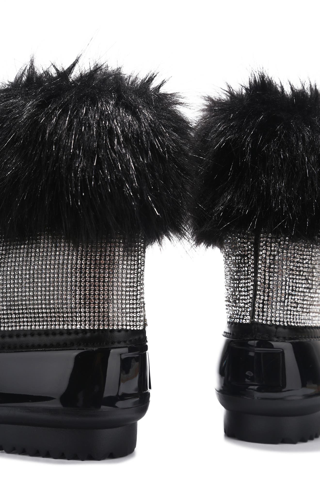 CAPE ROBBIN Diamonte Faux Fur Cuff Duck Boot (Women) | Nordstromrack