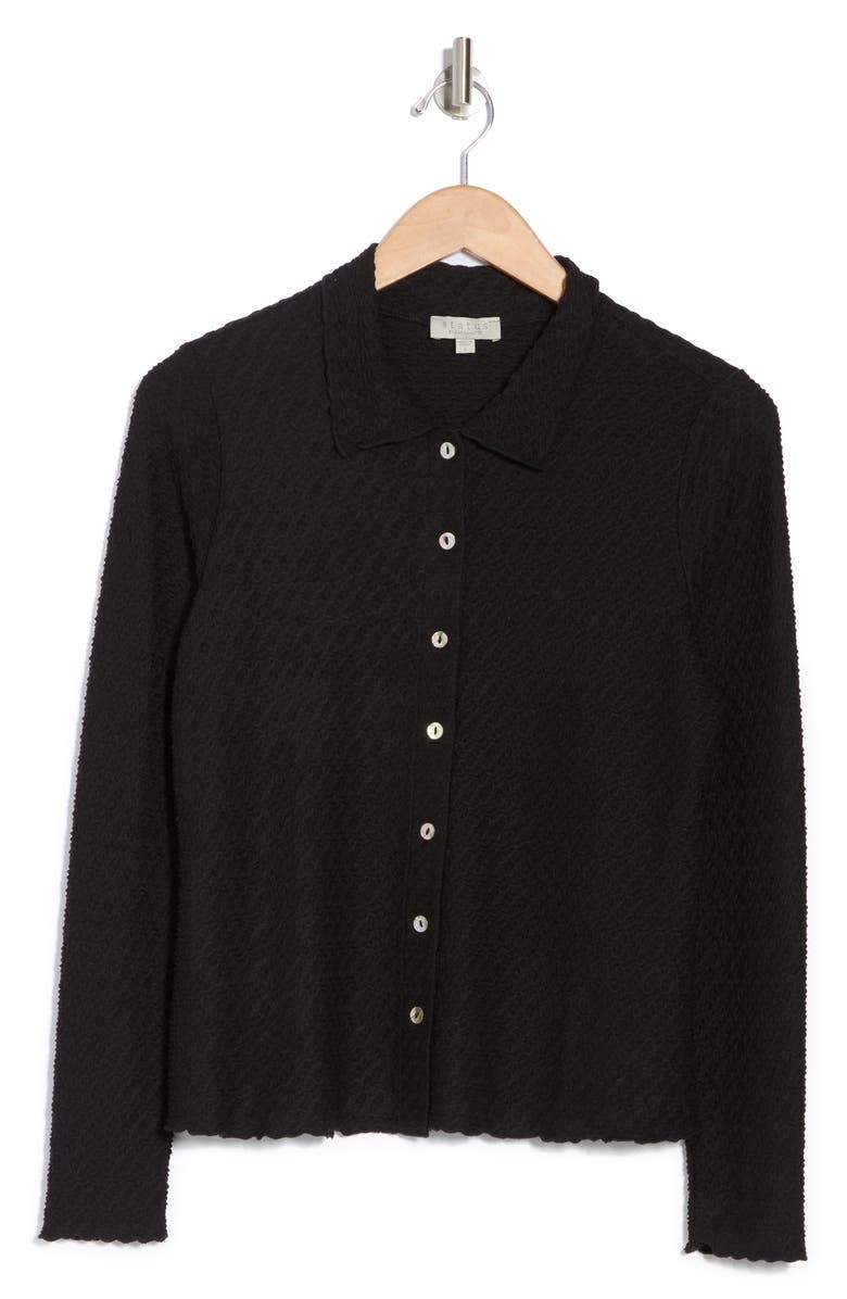 CHENAULT Crinkle Texture Button-Up Shirt | Nordstromrack
