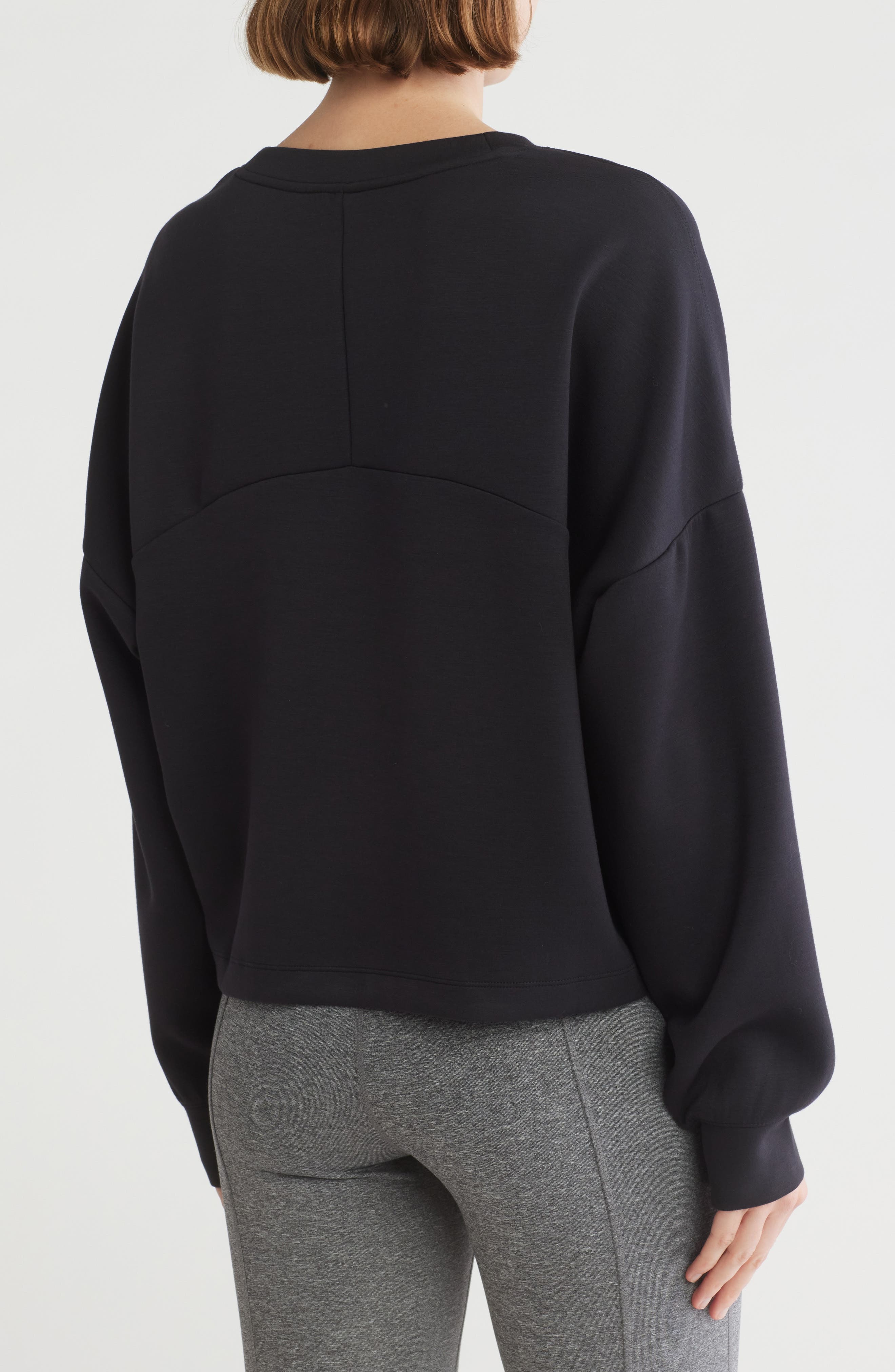 Z by Zella Whisper Knit Easy Crew Sweatshirt | Nordstromrack
