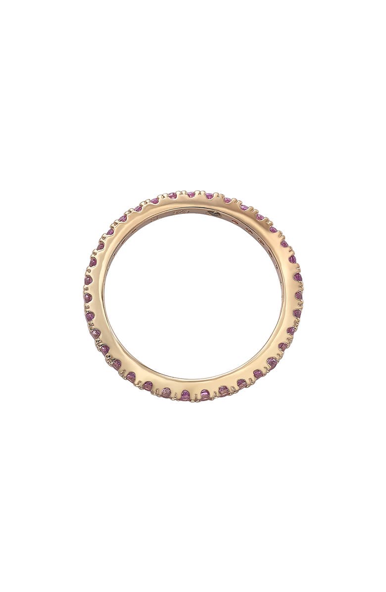 SUZY LEVIAN Rose Gold Plated Sterling Silver Pink Sapphire Ring ...