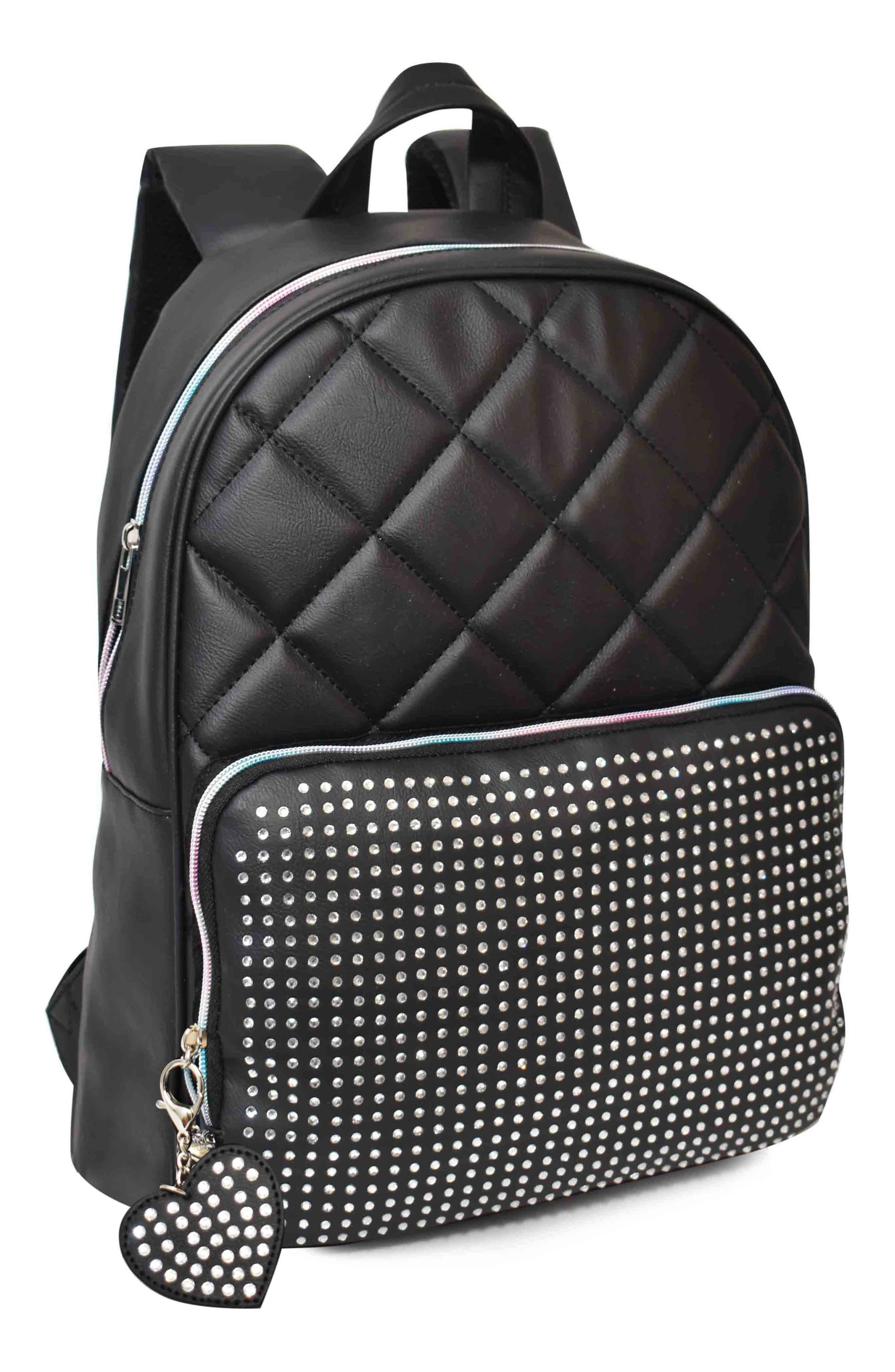 OMG Accessories Kids' Rhinestone Quilted Backpack | Nordstrom
