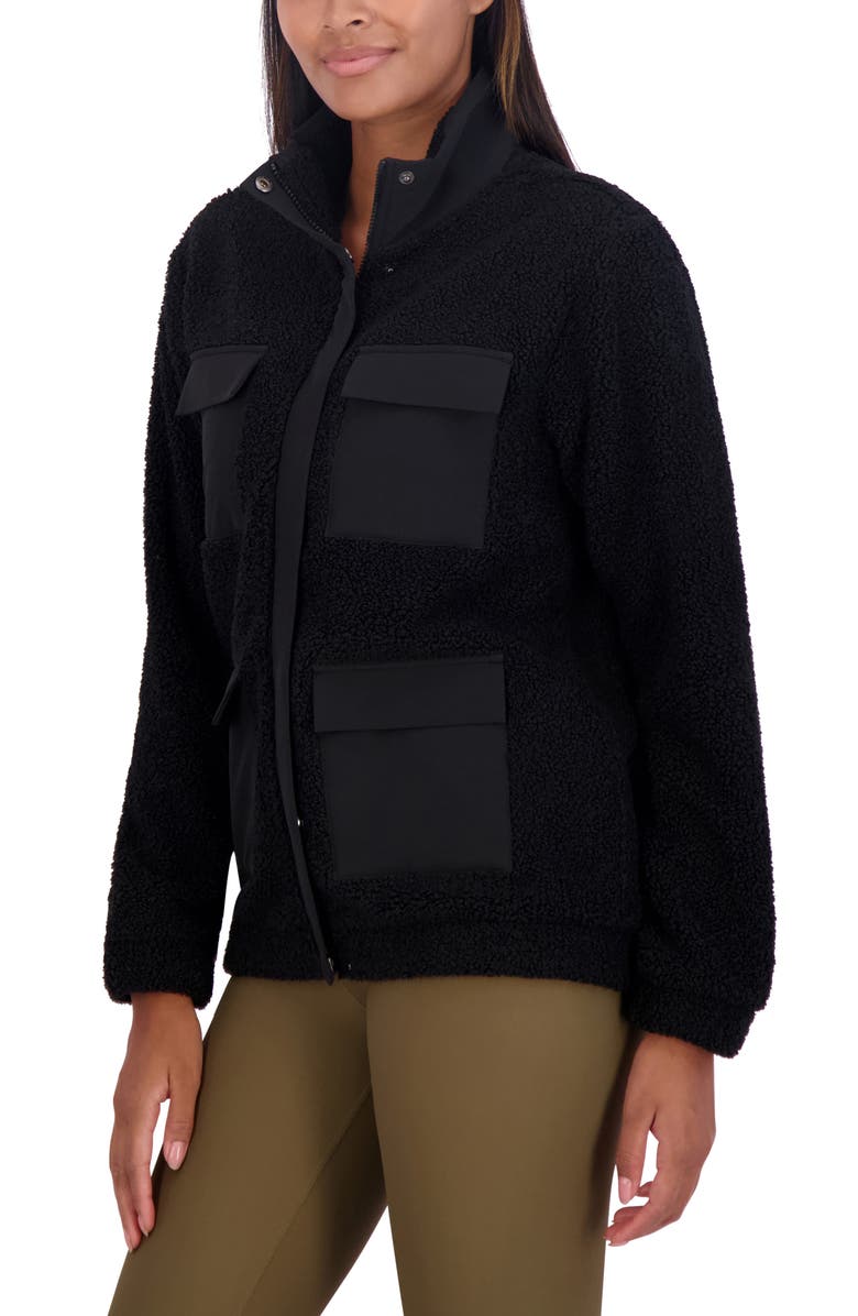 SAGE COLLECTIVE Faux Shearling Fleece Utility Jacket | Nordstromrack
