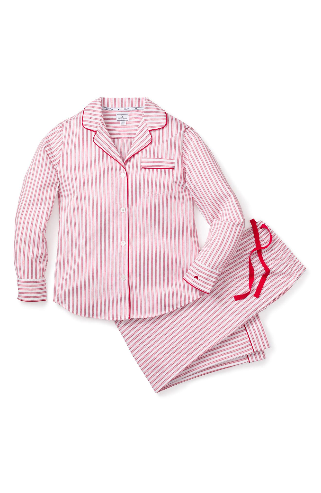 Petite Plume Red Ticking Stripe Pajamas | Nordstrom
