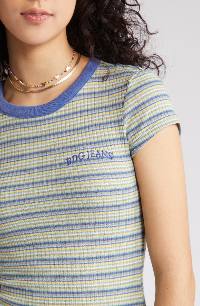 BDG Urban Outfitters Stripe Ribbed T-Shirt Minidress | Nordstromrack