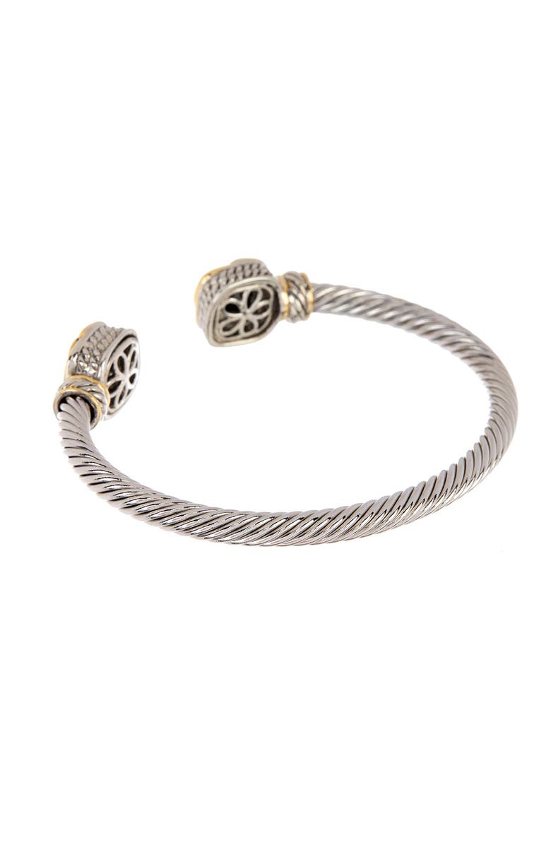 Juvell Twisted Cable Black Topaz Ends Bracelet | Nordstromrack
