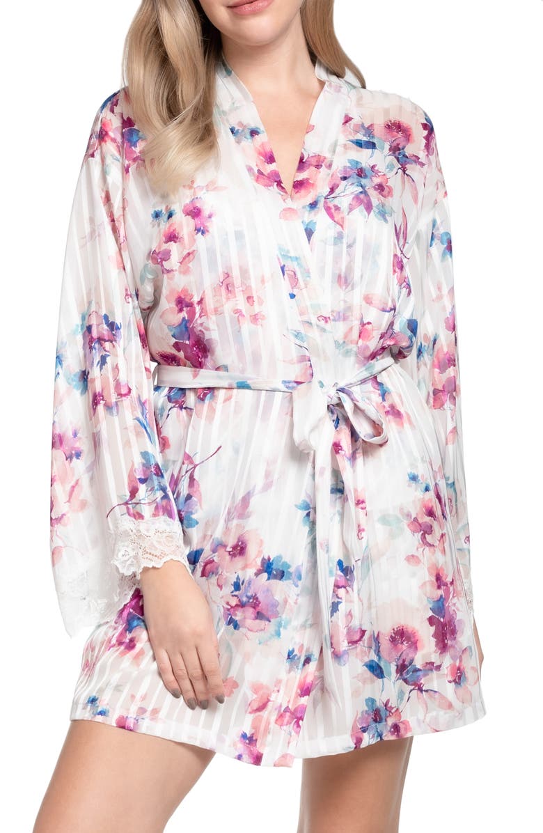 In Bloom by Jonquil Dorothy Floral Short Chiffon Robe | Nordstromrack