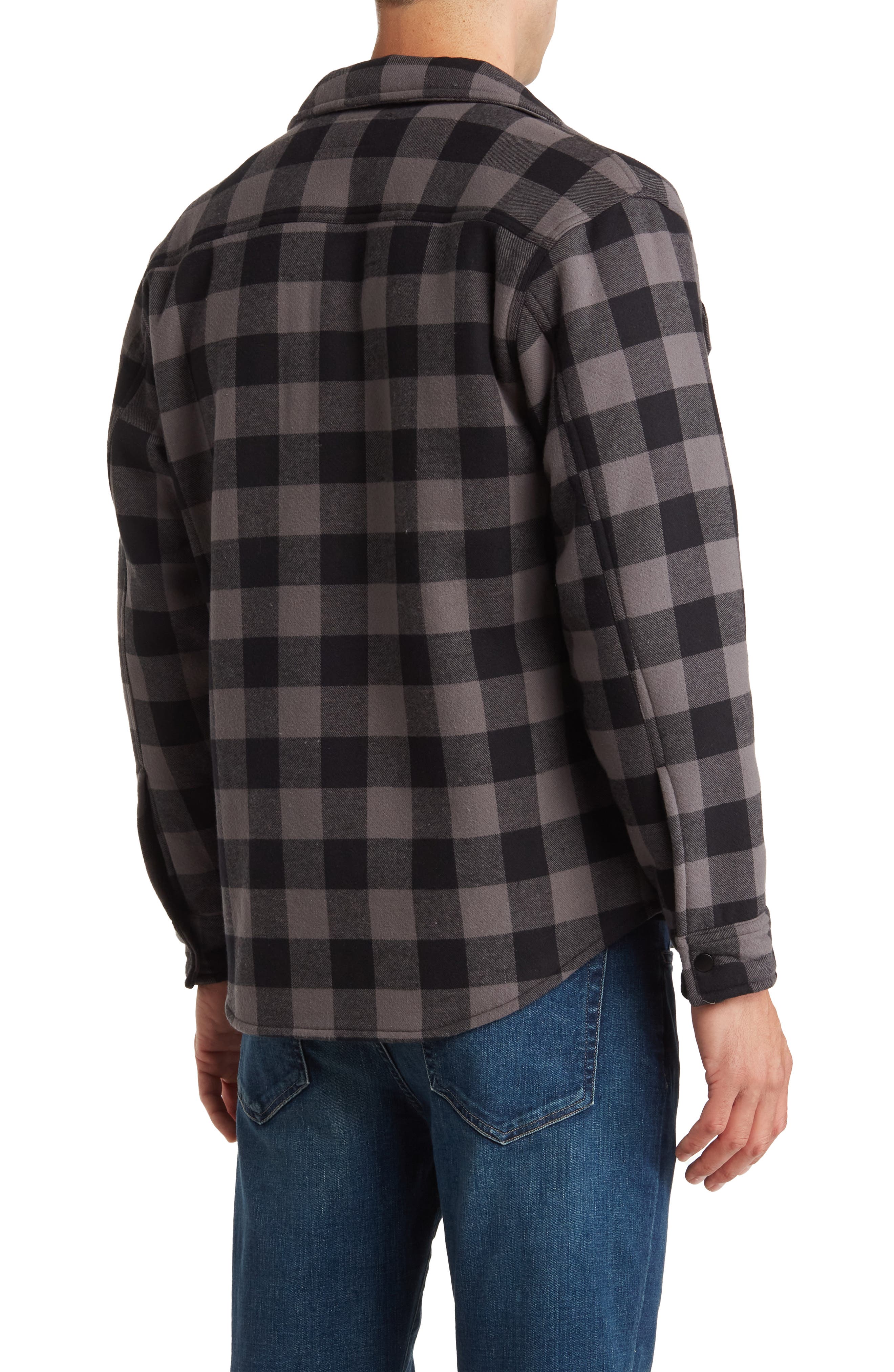 MATIX Plaid Flannel Faux Shearling Lined Shirt Jacket | Nordstromrack