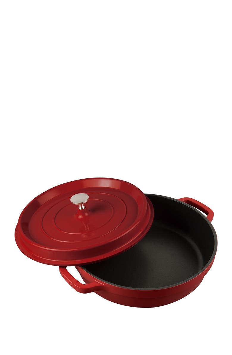MASTERPAN Red 4 Quart Non-Stick Cast Aluminum Dutch Casserole ...