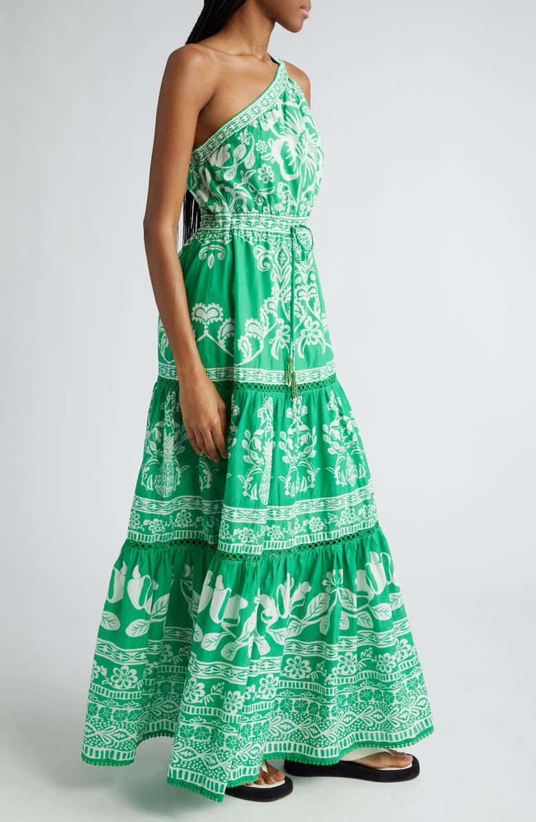 FARM Rio Sweet Garden One-Shoulder Tiered Maxi Dress | Nordstromrack