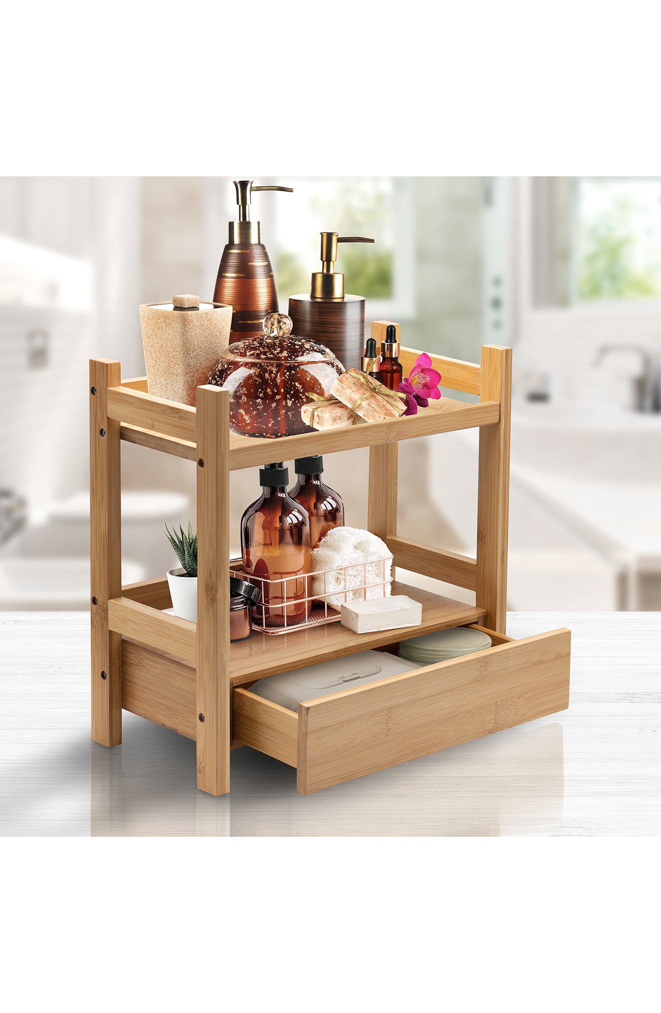 SORBUS Bamboo Makeup Organizer | Nordstromrack