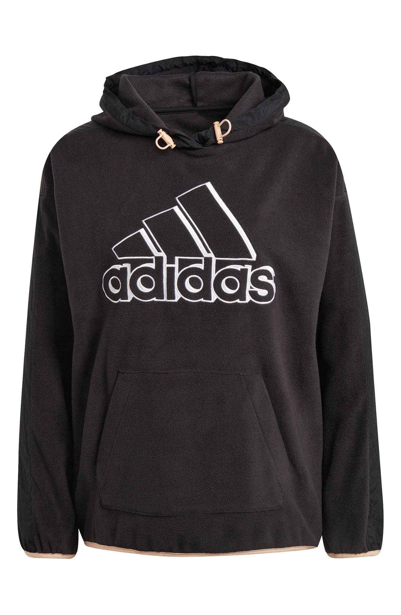 adidas Brand Love Giant Logo Polar Fleece Hoodie | Nordstromrack